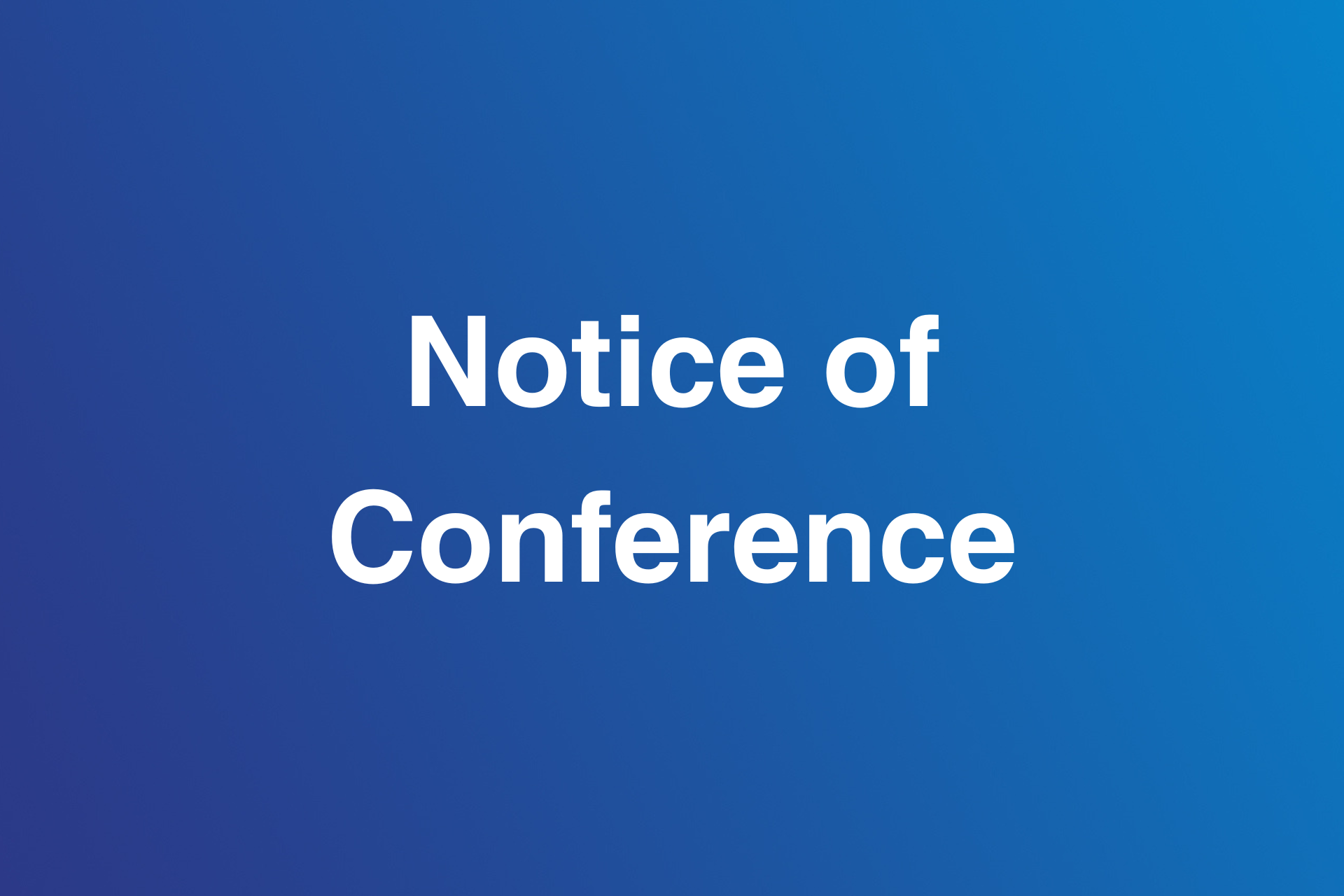 Notice of Conference 2024